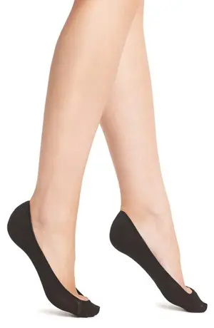 Hue Finely-knit No-show Socks - Black