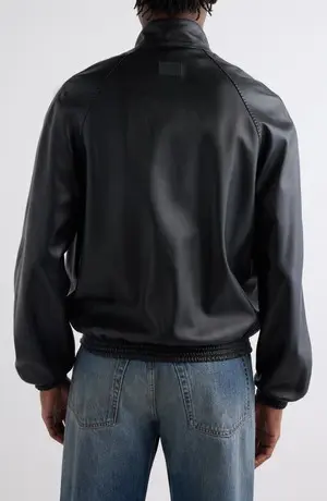 Acne Studios Lokot Leather Bomber Jacket - Black
