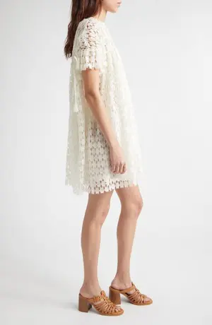 Ulla Johnson Layla Lace Trapeze Mini Dress