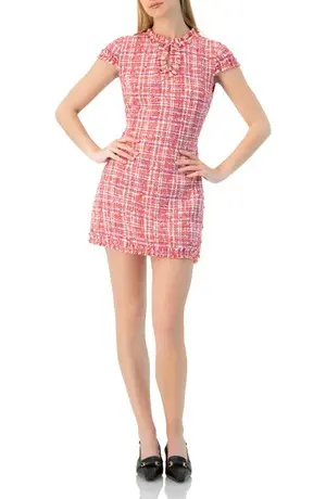 IVONNE Short Tweed A-line Dress