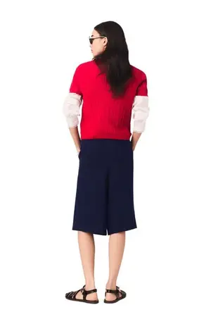Maje Cropped Cable-knit Jumper