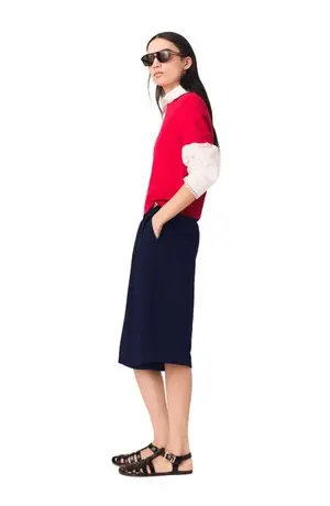 Maje Cropped Cable-knit Jumper