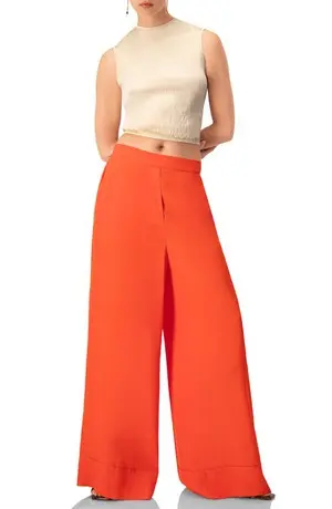 IVONNE Wide-leg Straight Pants