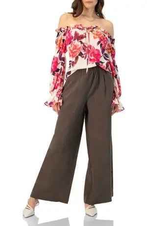 IVONNE Off-shoulder Printed Blouse