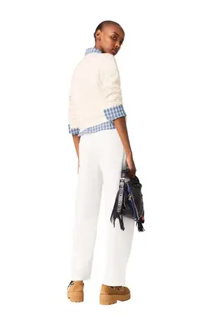 Maje Rhinestone-embellished Wool Blend Cardigan