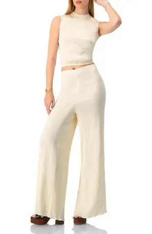 IVONNE Pleated Wide-leg Pants