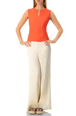 IVONNE Pleated Wide-leg Pants