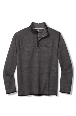 Tommy Bahama Performance Half Zip Pullover - Black