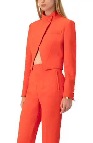 IVONNE Cropped Crossed Blazer