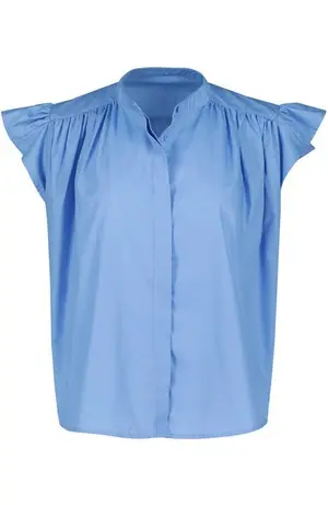 BISHOP + YOUNG Camryn Flutter Sleeve Poplin Top