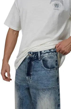 GOOD FOR NOTHING Straight Leg Double Knee Jeans