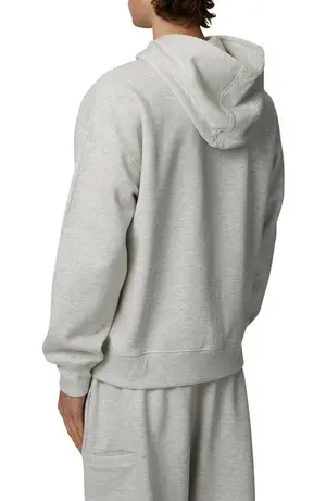 GOOD FOR NOTHING Oversized Halftone Zip Up Hoodie - Grey