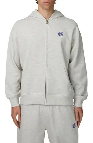 GOOD FOR NOTHING Oversized Halftone Hoodie - Grey