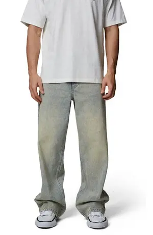 GOOD FOR NOTHING Straight Leg Baggy Jeans - Medium Blue