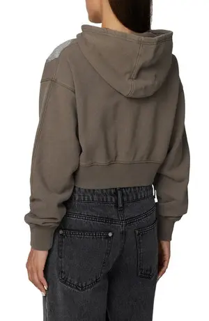 GOOD FOR NOTHING Cropped Zip Hoodie