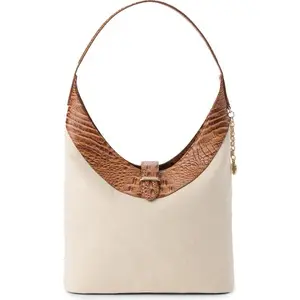 Brahmin Gwynne Canvas & Leather Shoulder Bag - Cinnamon
