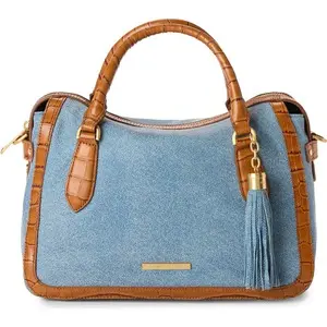 Brahmin Pocket-packed Satchel - Denim