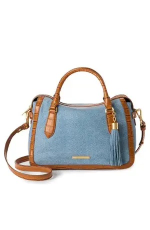 Brahmin Pocket-packed Satchel - Denim