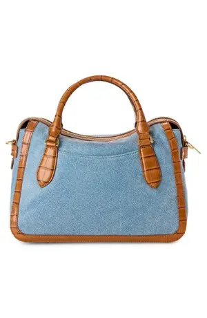 Brahmin Pocket-packed Satchel - Denim