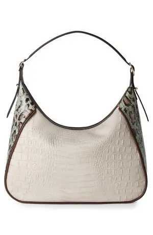 Brahmin Embossed Leather Edie Shoulder Bag - Multi