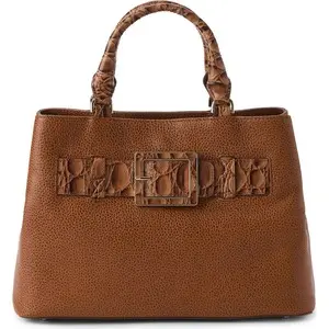 Brahmin Small Denise Leather Satchel - Cinnamon