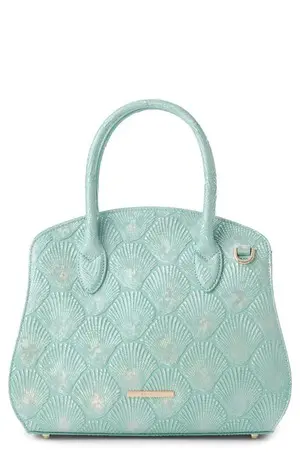 Brahmin Embossed Leather Satchel - Waterfall