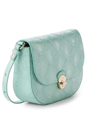 Brahmin Portia Embossed Leather Crossbody Bag