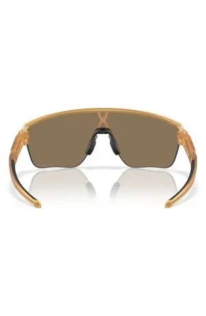 Oakley Corridor 142mm Semi Rimless Prizm™ Polarized Shield Sunglasses - Gold