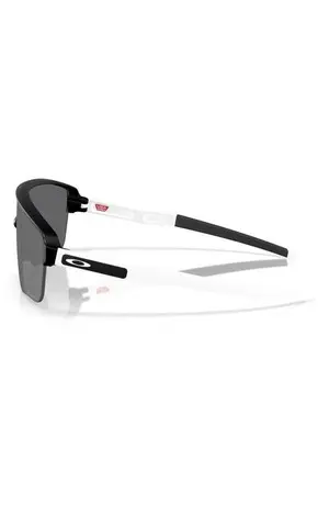 Oakley Corridor 142mm Semi Rimless Prizm™ Polarized Shield Sunglasses - Matte Black