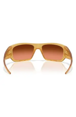Oakley 60mm Prizm™ Rectangular Sunglasses - Light Curry/brown