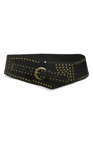 Bp. Studded Faux Leather Waist Belt - Black