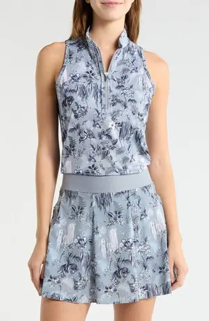 Greyson Sleeveless Half Zip Top