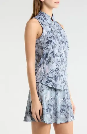 Greyson Sleeveless Half Zip Top