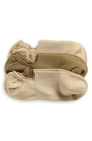 Hue Arch Hug Cotton Blend Liner Socks 3-pack - Neutrals Pack