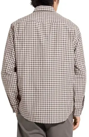 Theory Weekend Park Check Flannel Button-up Shirt - Morel Multi