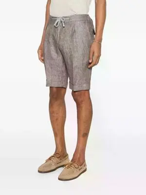 BARBA NAPOLI Drawstring Pleated Shorts - Neutrals