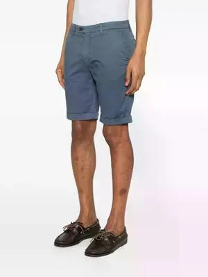 Corneliani Tailored Cuffed Shorts - Blue