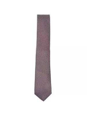 Canali Geometric-pattern Neck Tie - Red