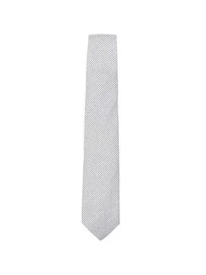Canali Patterned Neck Tie - Grey