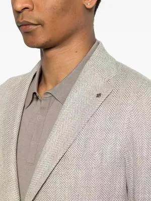 Tagliatore Herringbone Notch-lapel Jacket - Neutrals