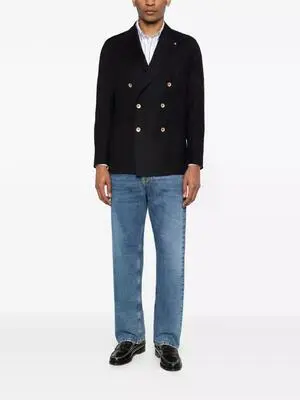 Tagliatore Double-breasted Pocket Blazer - Blue