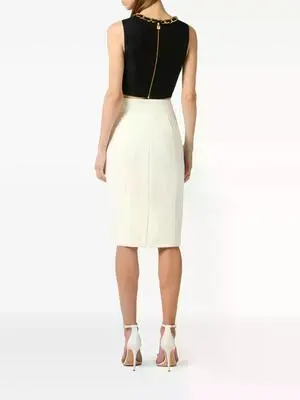 Elisabetta Franchi Cropped Jewel Chain Top - Black