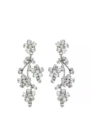JENNIFER BEHR Adeline Crystal-embellished Earrings - Silver