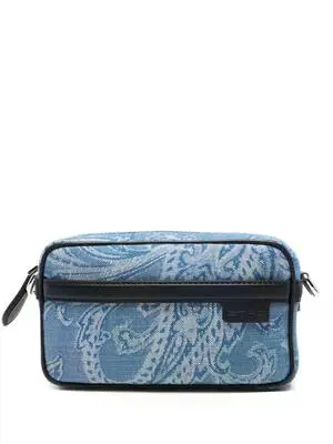 Etro Paisley Patterned Messenger Bag - Blue