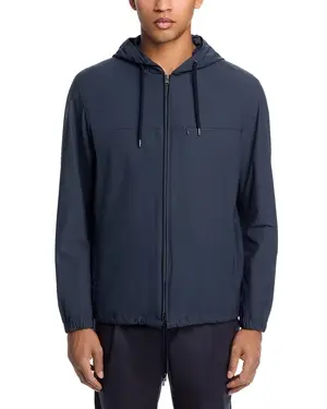 Herno Hooded Packable Bomber Jacket - Blue Navy