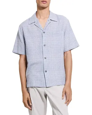 Theory Short Sleeve Button Up Shirt - Bering Multi