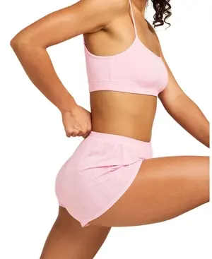 NEGATIVE Ribbed Micro Modal Boyfriend Shorts - Babe