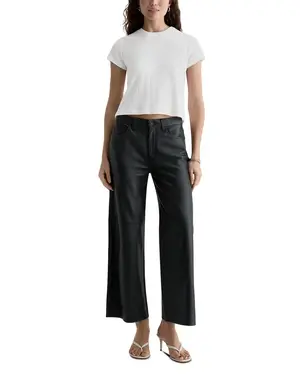 Ag Sadie Crewneck Cropped Tee - Powder