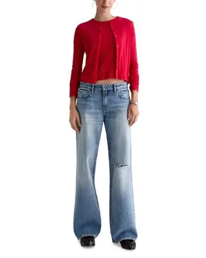 Ag Sadie Crewneck Cropped Tee - Recording Red