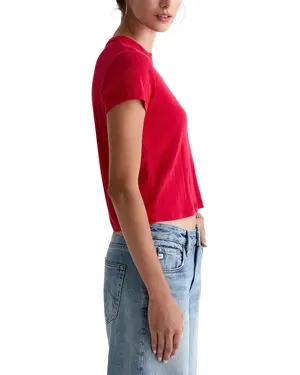 Ag Sadie Crewneck Cropped Tee - Recording Red